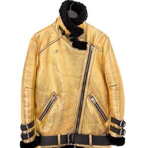 Acne Studios | Jackets & Coats | Acne Studios Metallic Gold Velocite ...